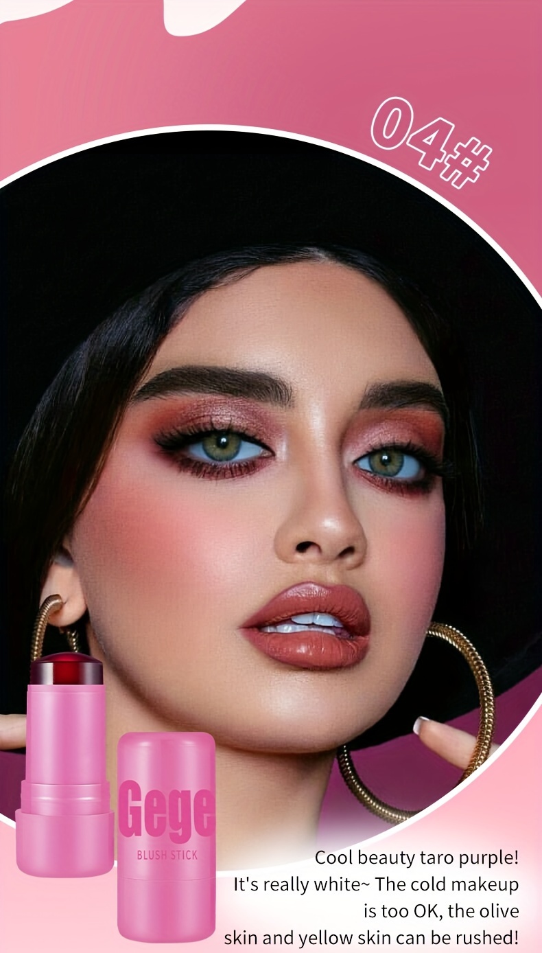 Waterproof Jelly Blush Stick Dual use Lips Cheeks Brightens - Temu
