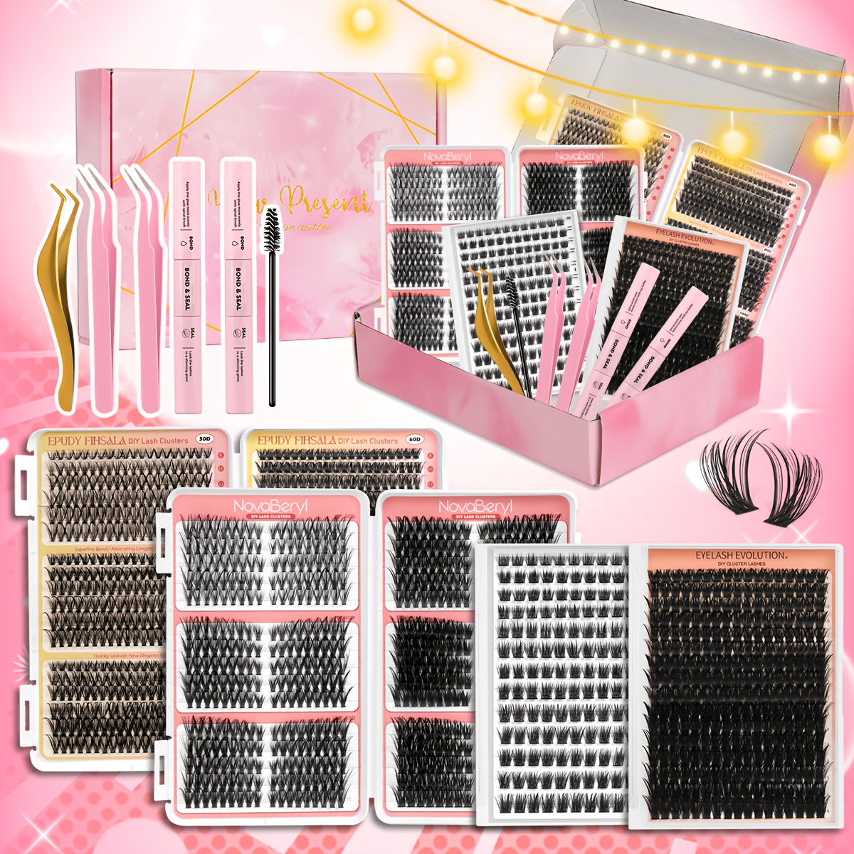eyelashes kit sold on Temu United States