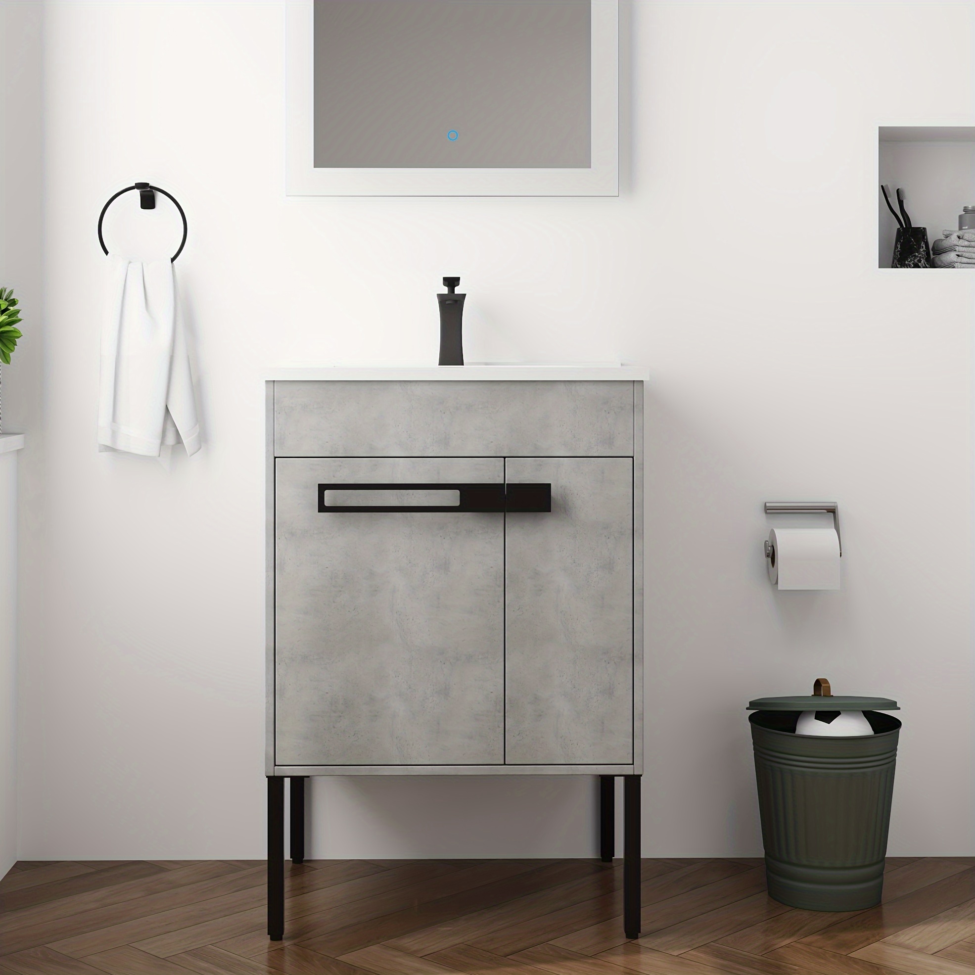 Bathroom Vanity Sink Freestanding Bathroom Vanity Single - Temu