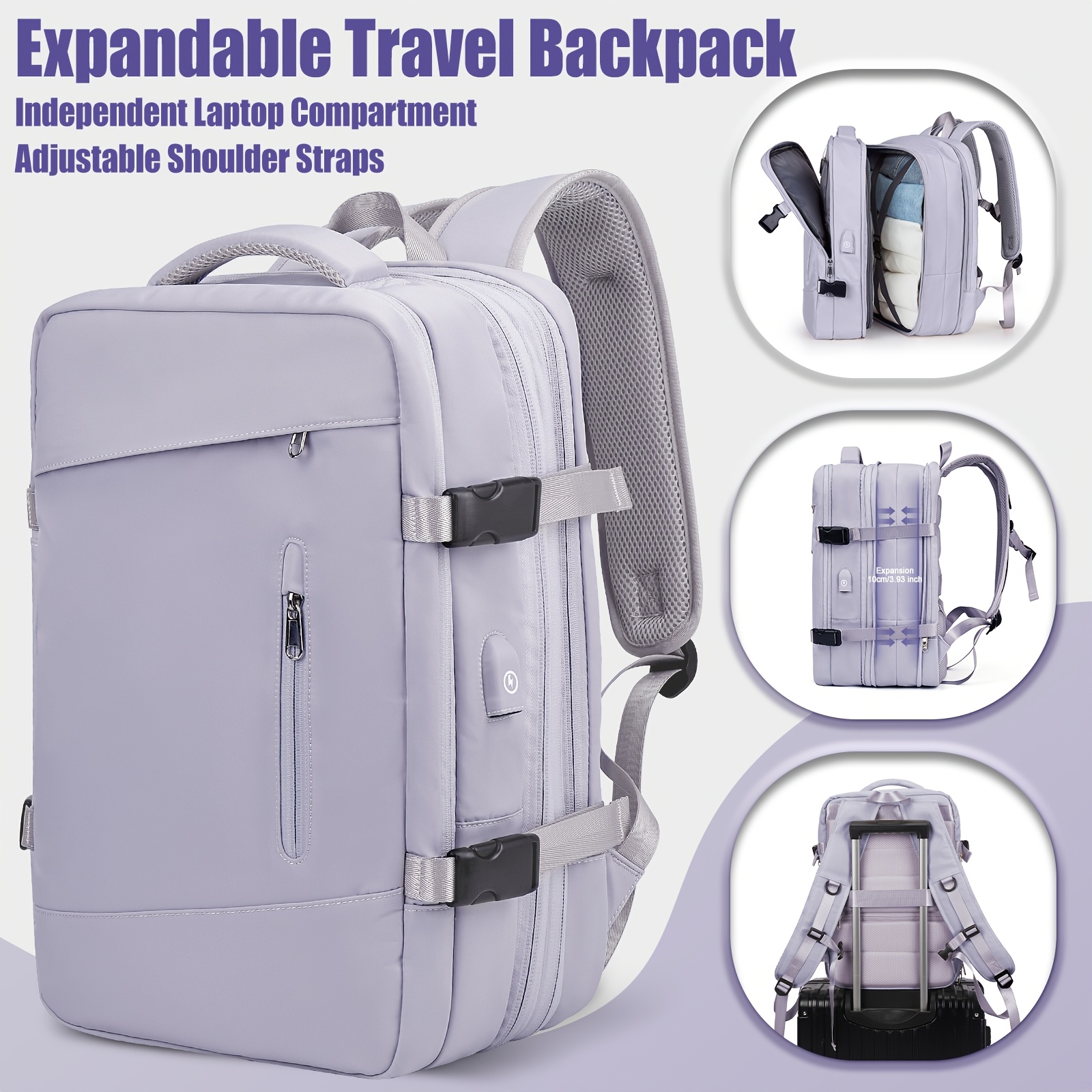 travel backpacks sold on Temu United States