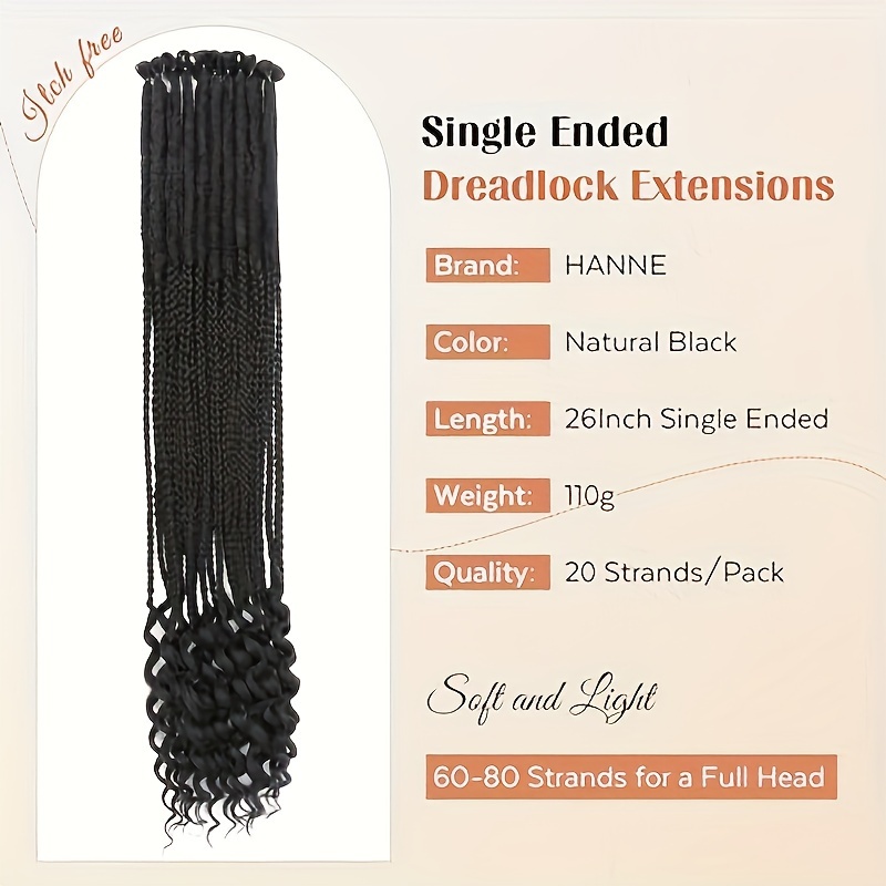 Box Braided Dreadlock Extensions Men Pre - Temu
