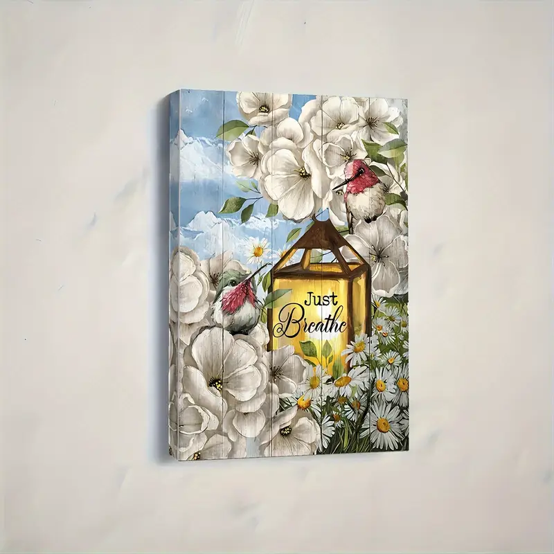 Wood Frame Canvas Painting Camellia Forest Hummingbird - Temu Ireland Wood Frame Canvas Painting Camellia Forest Hummingbird - Temu Ireland