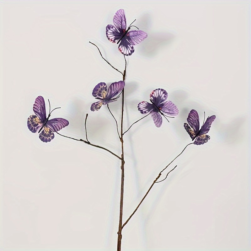 Гілки Штучних Метеликів Яскравий Букет Штучних Квітів Пластиковий