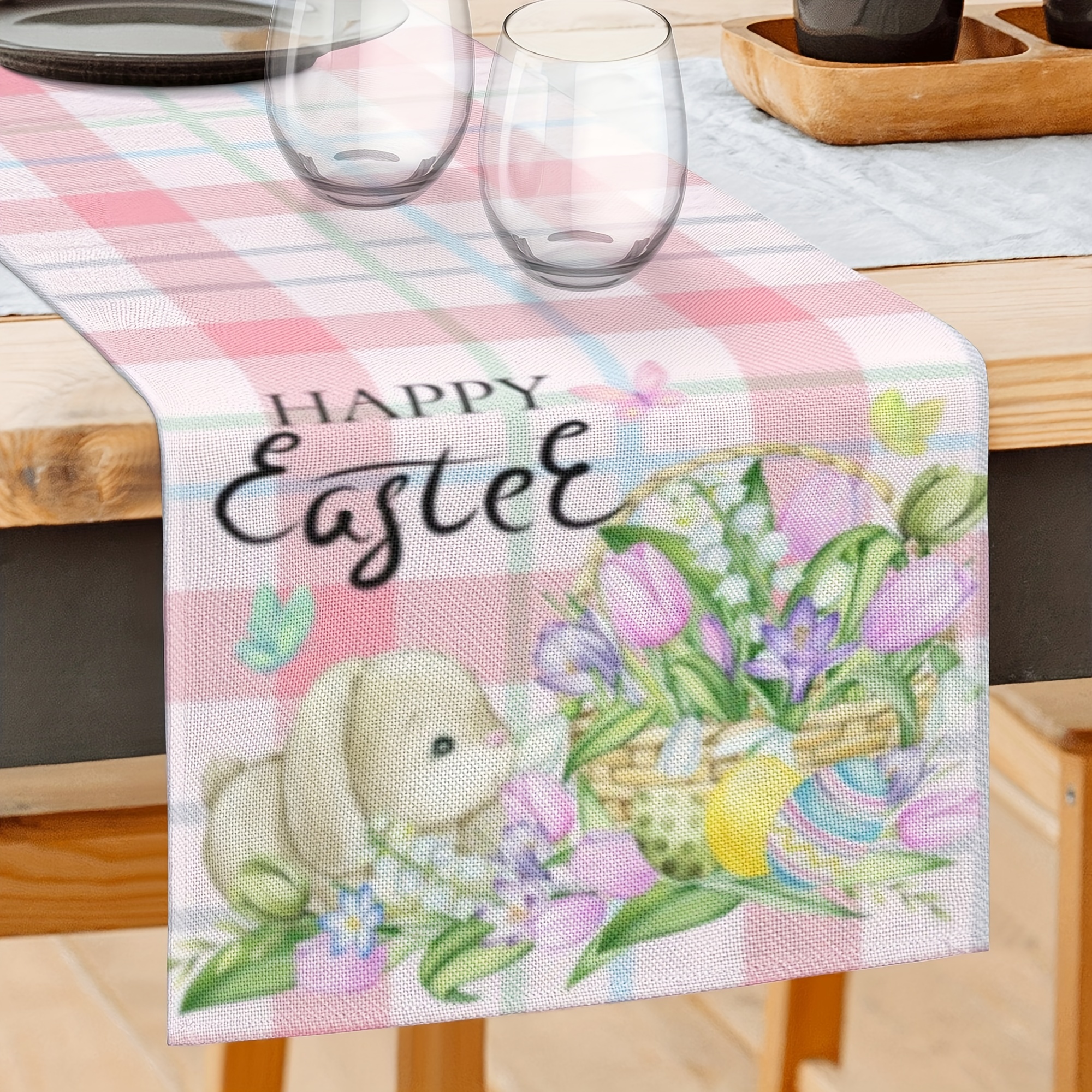 Easter Table Runner Decorations Spring Easter Eggs Bunny - Temu Ireland