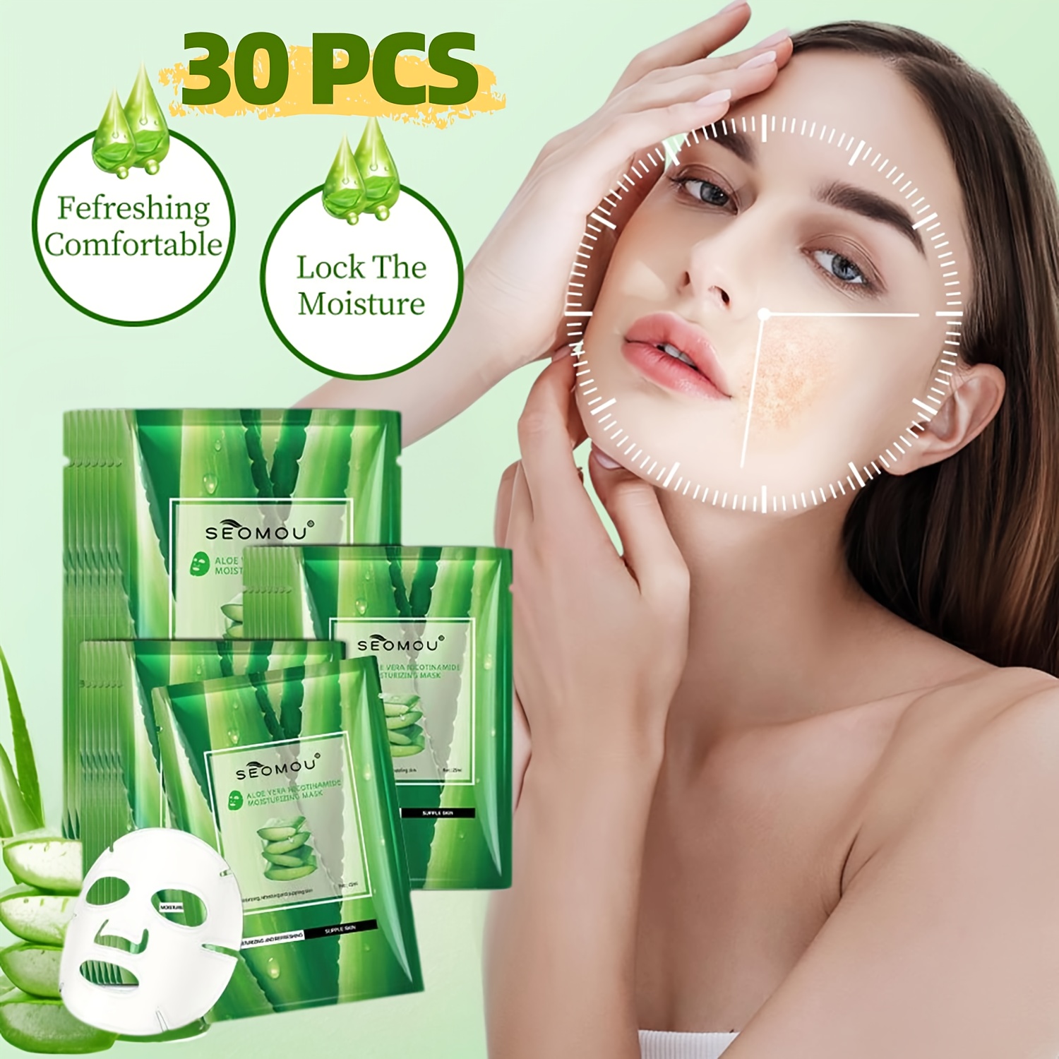 facial masks sold on Temu United States