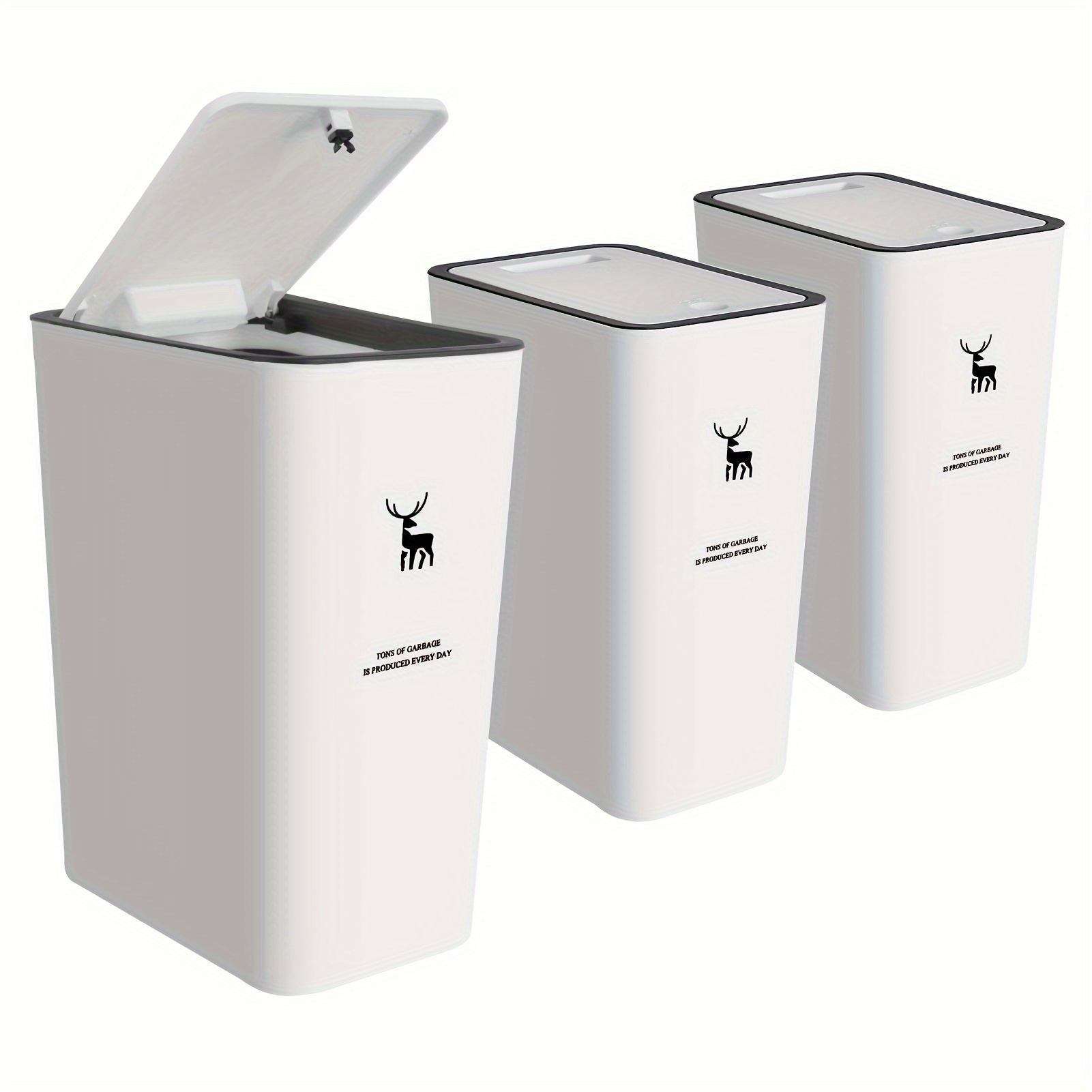 Trash Lid 4 Gallons/15 Garbage Press Top Small Trash - Temu