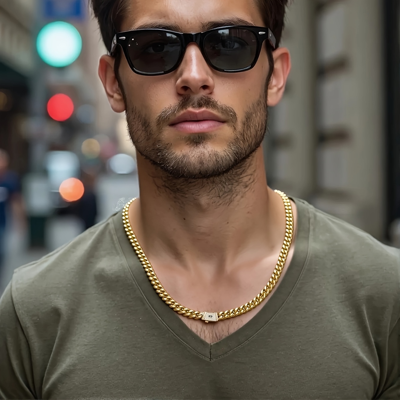 stainless steel jewelry men sold on Temu United States