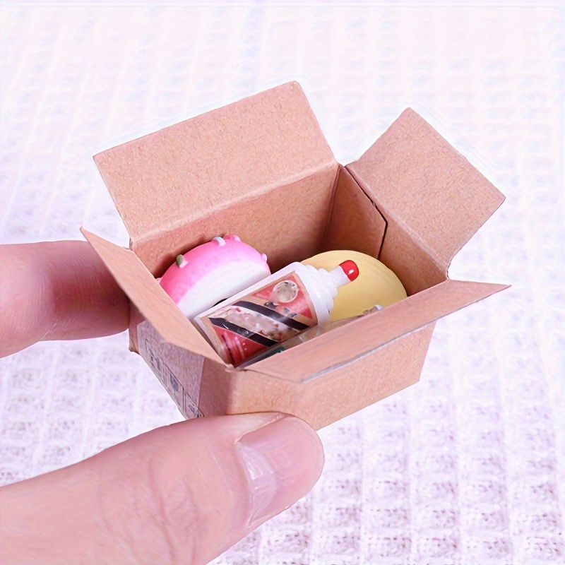 4/6pcs Mixed Hair New Miniature Creative Mini Express Empty Box, Dress ...