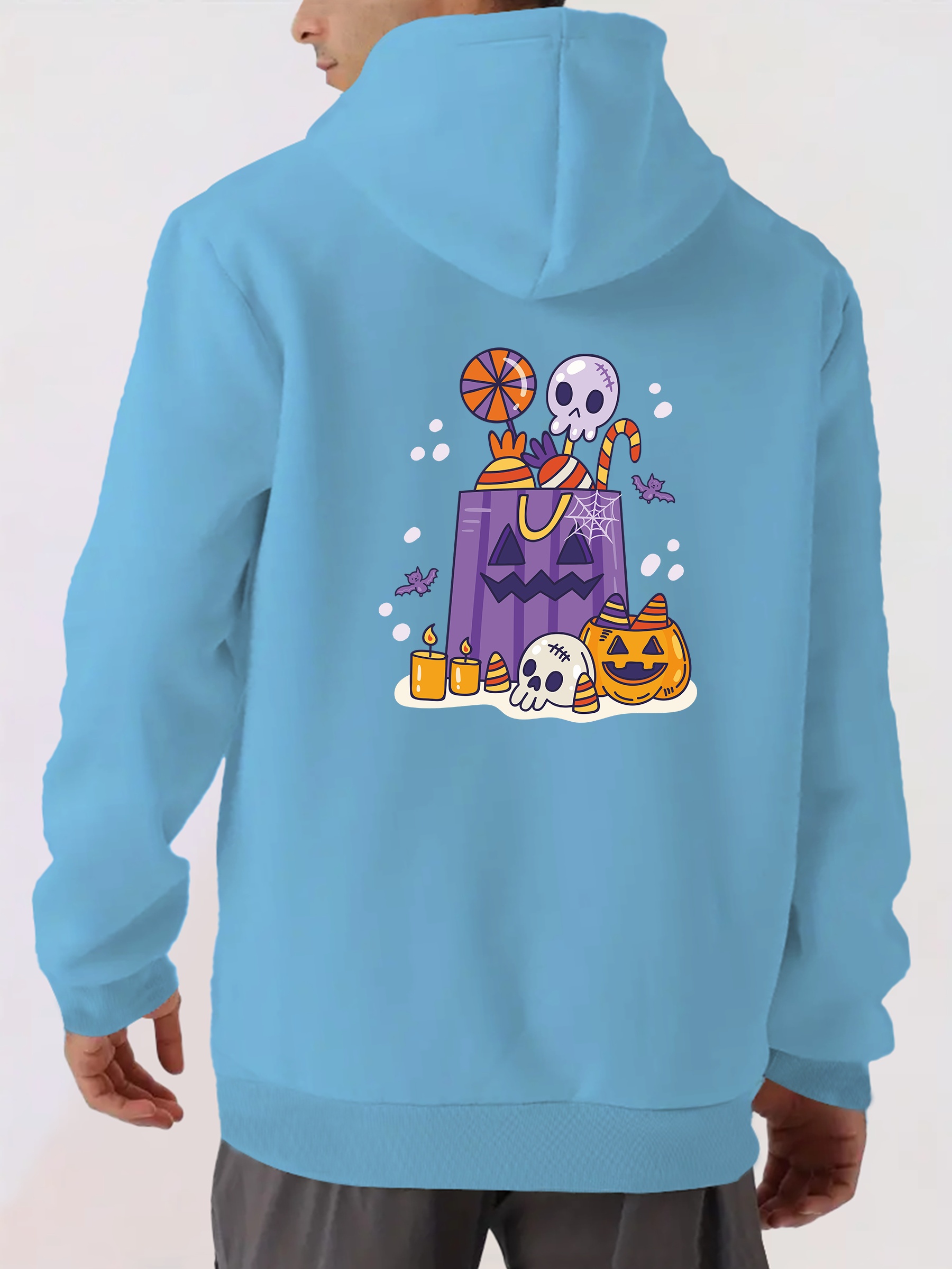 Halloween Pumpkin Print Men's Pullover Round Neck Hoodies - Temu Canada