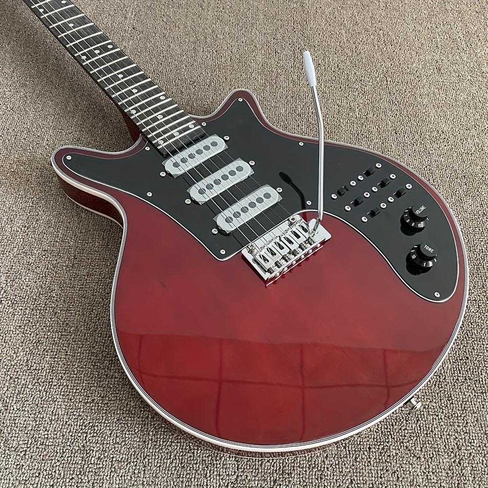 electric guitar 6 strings solid featuring a - Temu