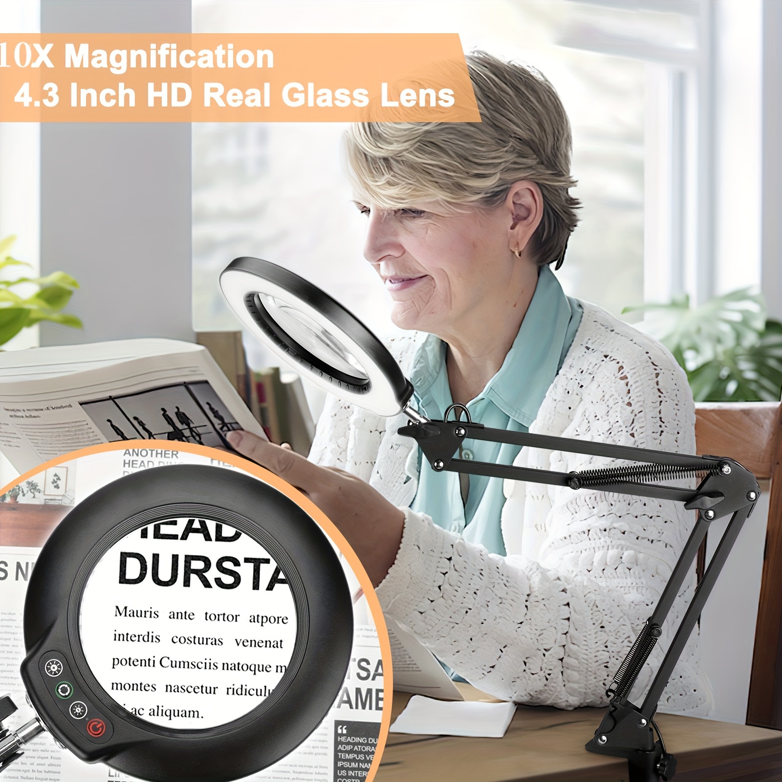 Magnifying Glass With Lighted And Stand 10x | Shelly Lighting