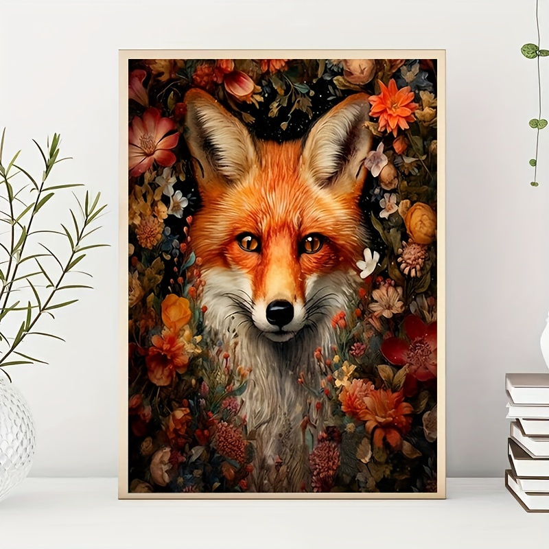 Fox Animal Pattern 5d Full Drill Round Diamond Painting Kit - Temu ...