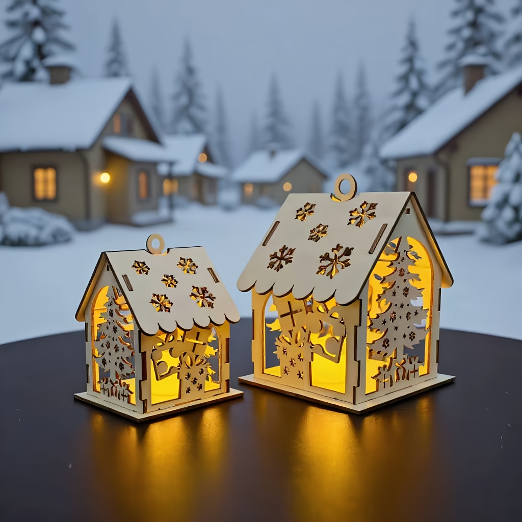 house with snow sold on Temu United States