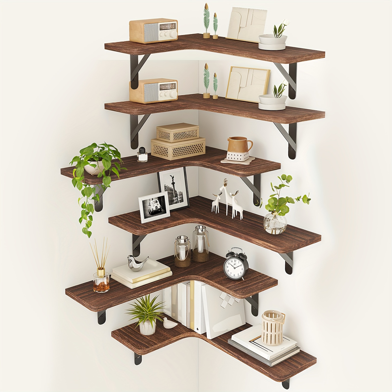 Corner Floating Bookshelf
