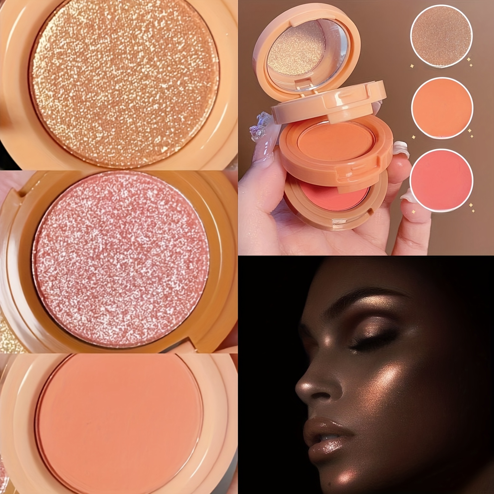 glitter blush sold on Temu United States