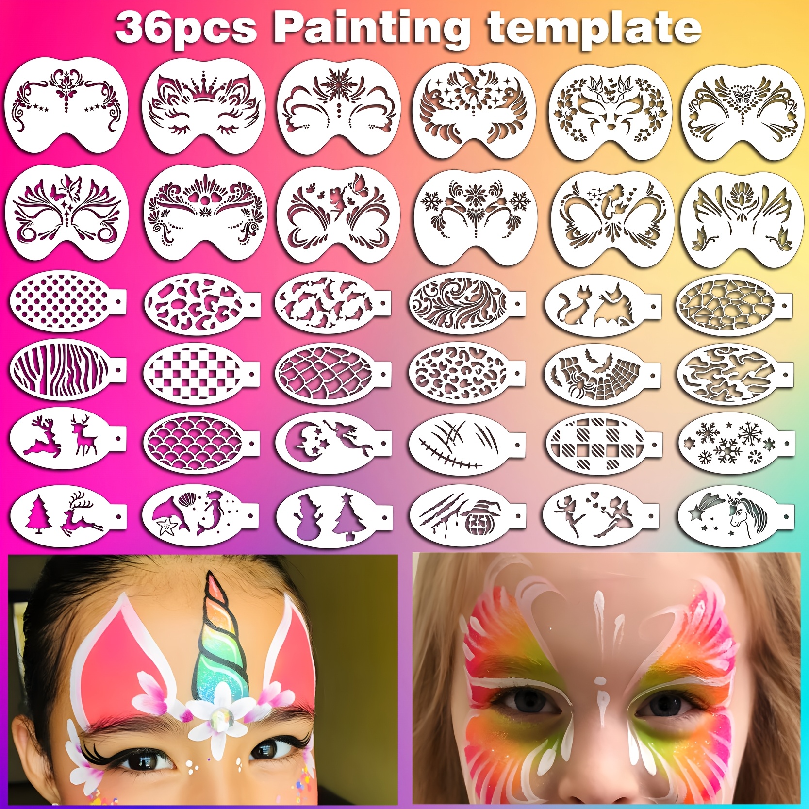 Easy Face Paint Design Sheet