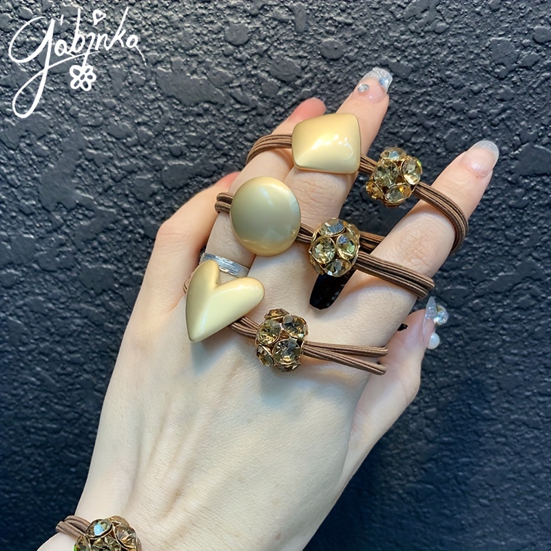 vintage bling bling decorative hair loop elastic - Temu Canada