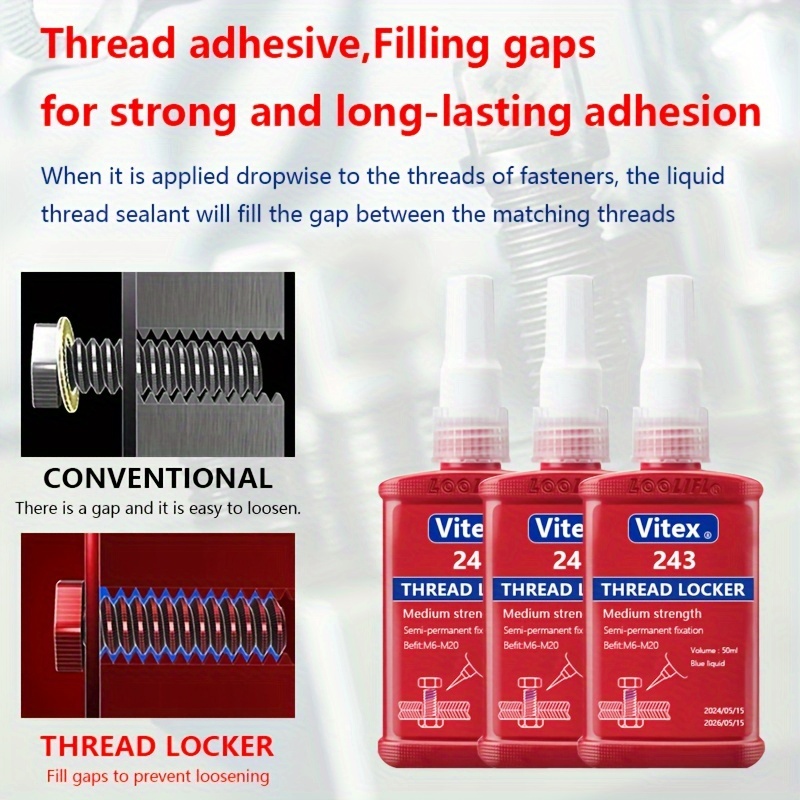 243 Thread Locker Adhesive Medium Strength Semi - Temu Philippines