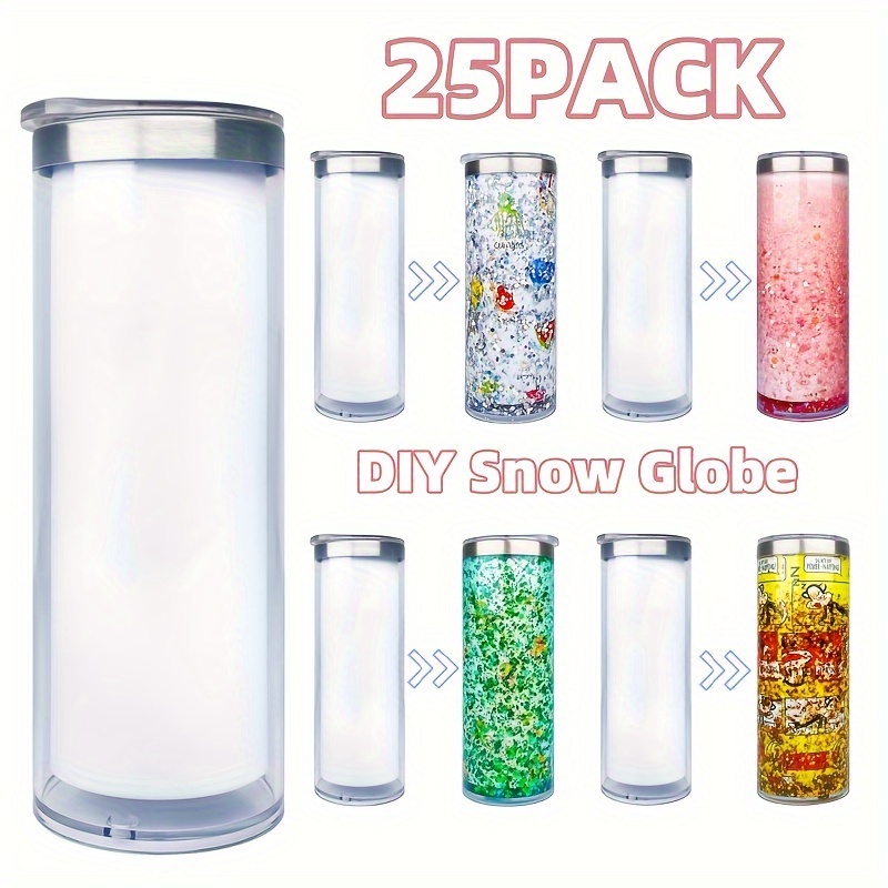 Usa Warehouse White Sublimation Stainless Steel Snow Globe - Temu