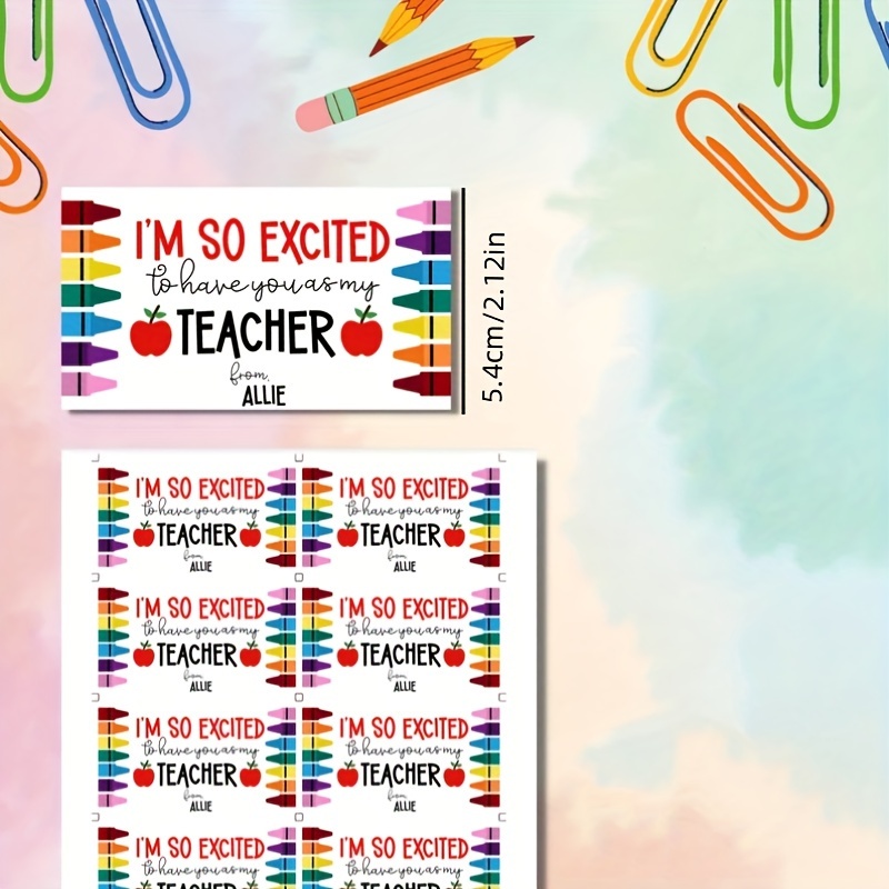 Back School Teacher Appreciation Gift Tags "'m Excited - Temu United ...