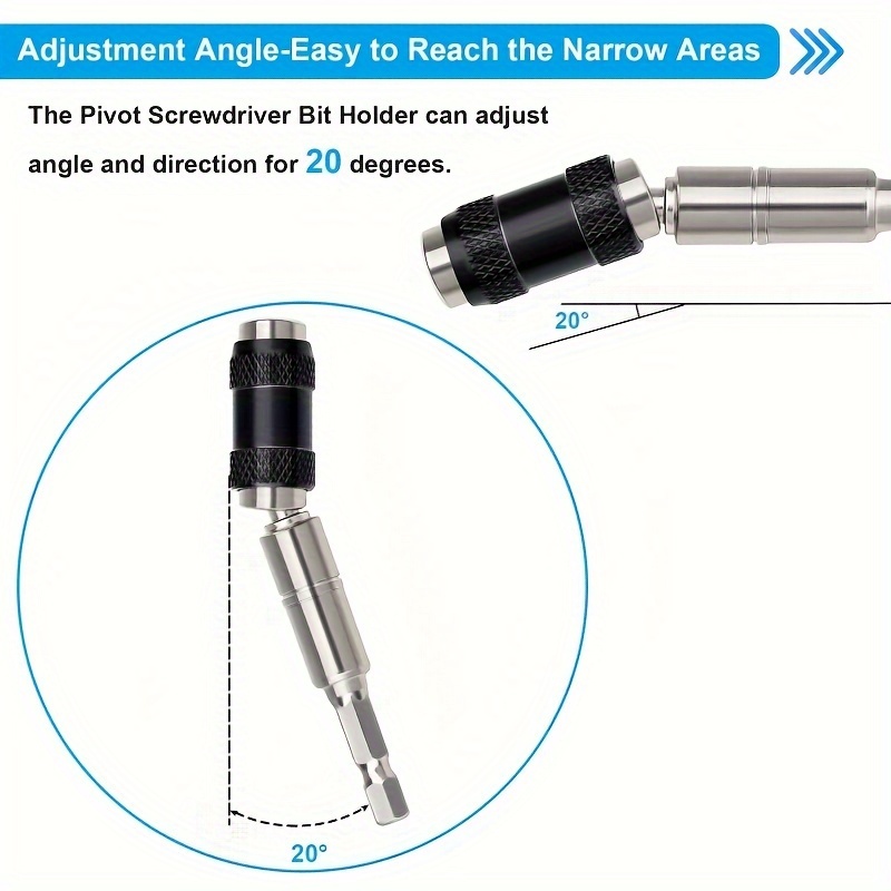 Magnetic Screw Drill Tip Extension Pivoting Mode Corner - Temu New Zealand