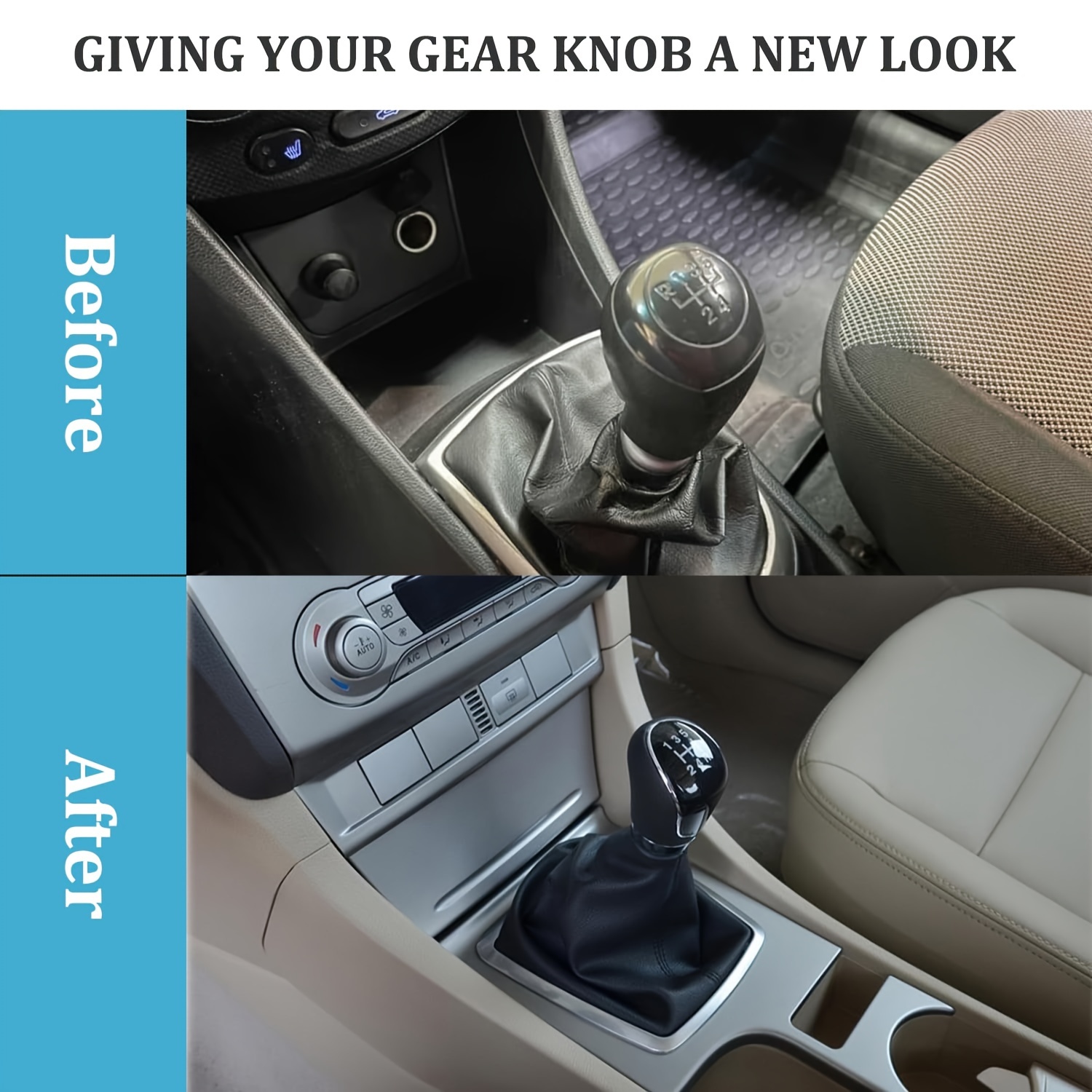 premium leather gear shift knob ford iv c Temu