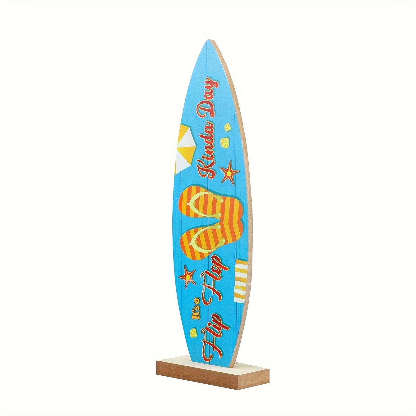 Art Deco Wooden Surfboard Flip Flop Tabletop Decorative Sign - Temu United