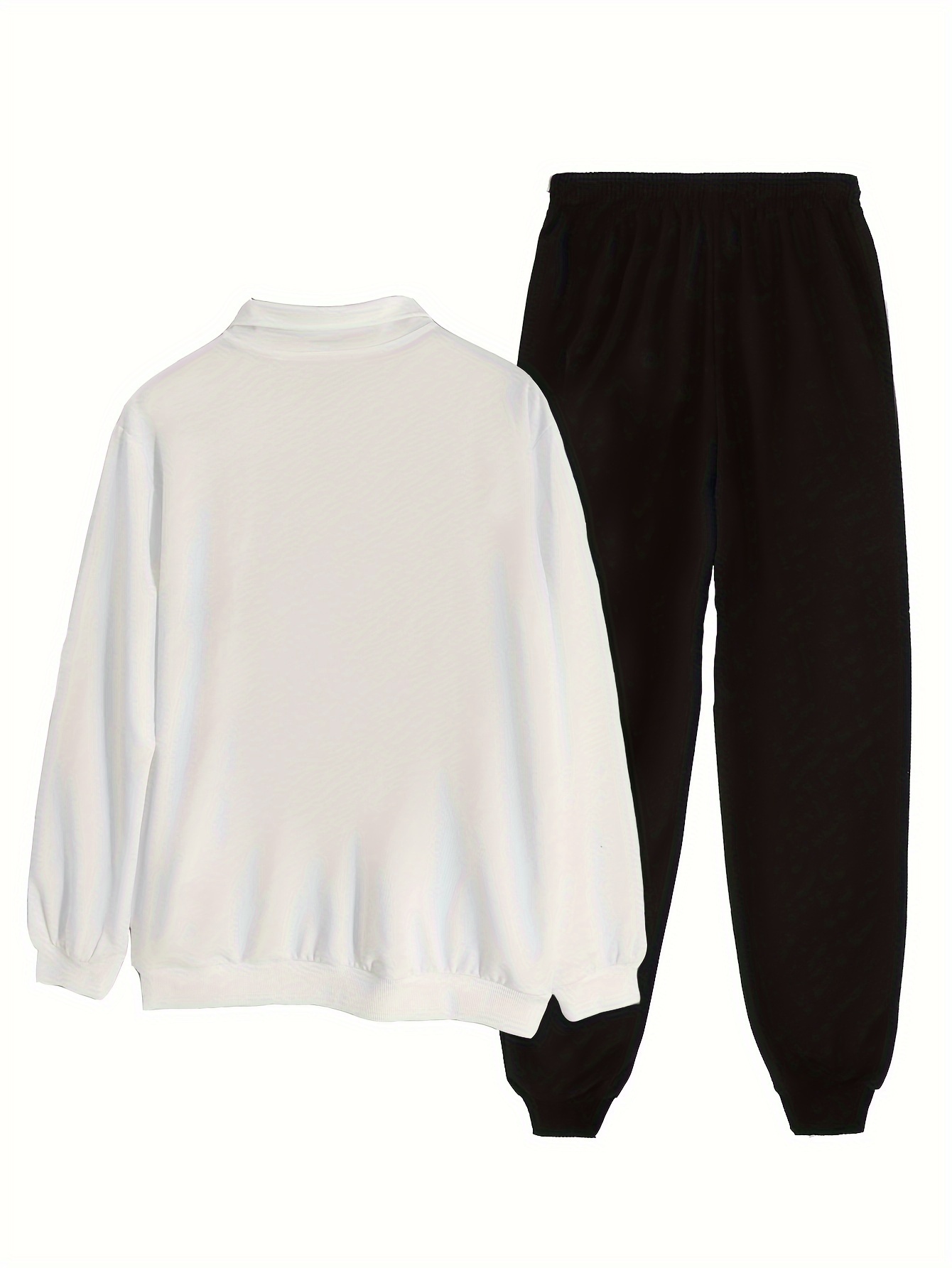 Face Print Men's Zip Mock Neck Tracksuit Casual - Temu