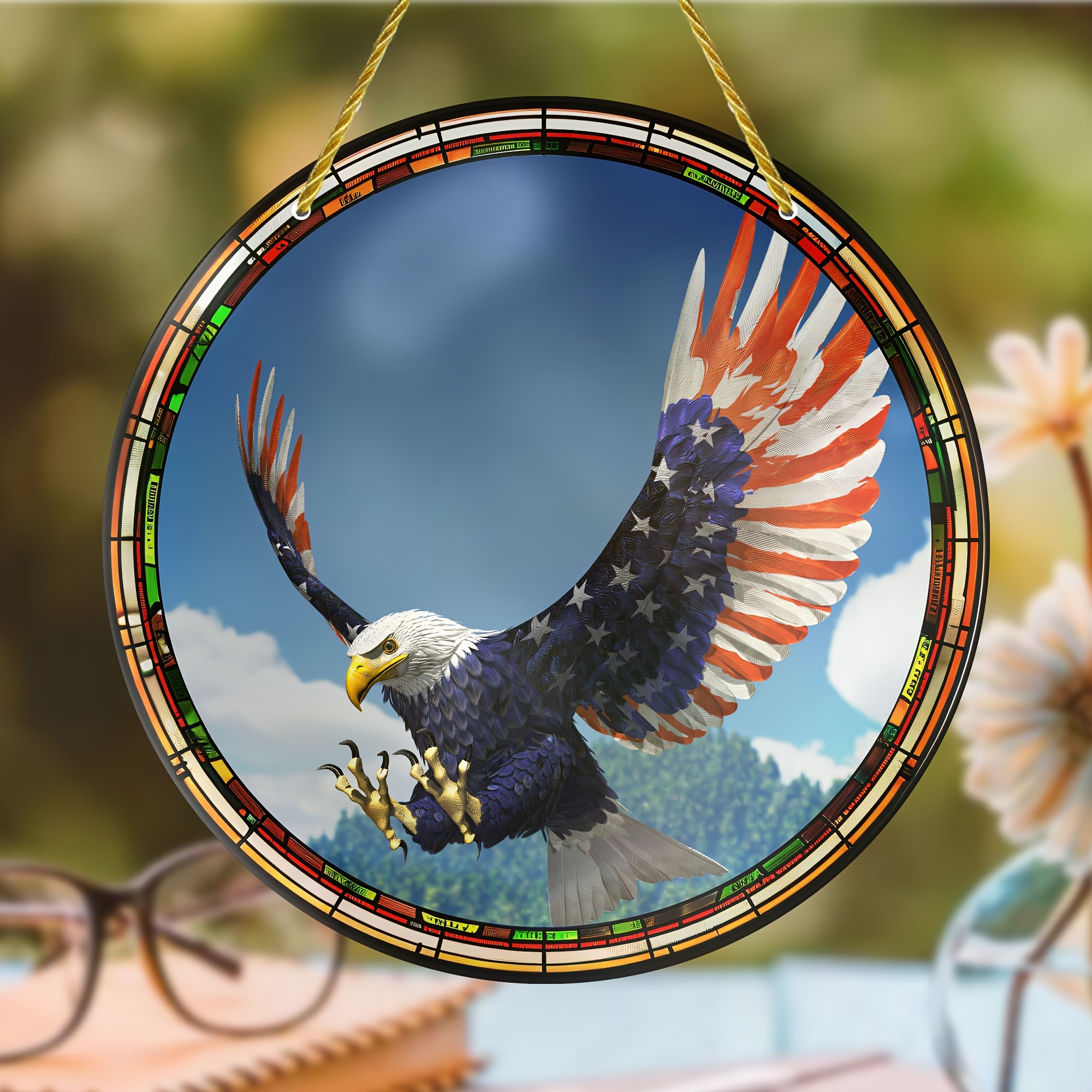 Suncatcher Acrylic Stained Glass Window Hanging Autumn - Temu