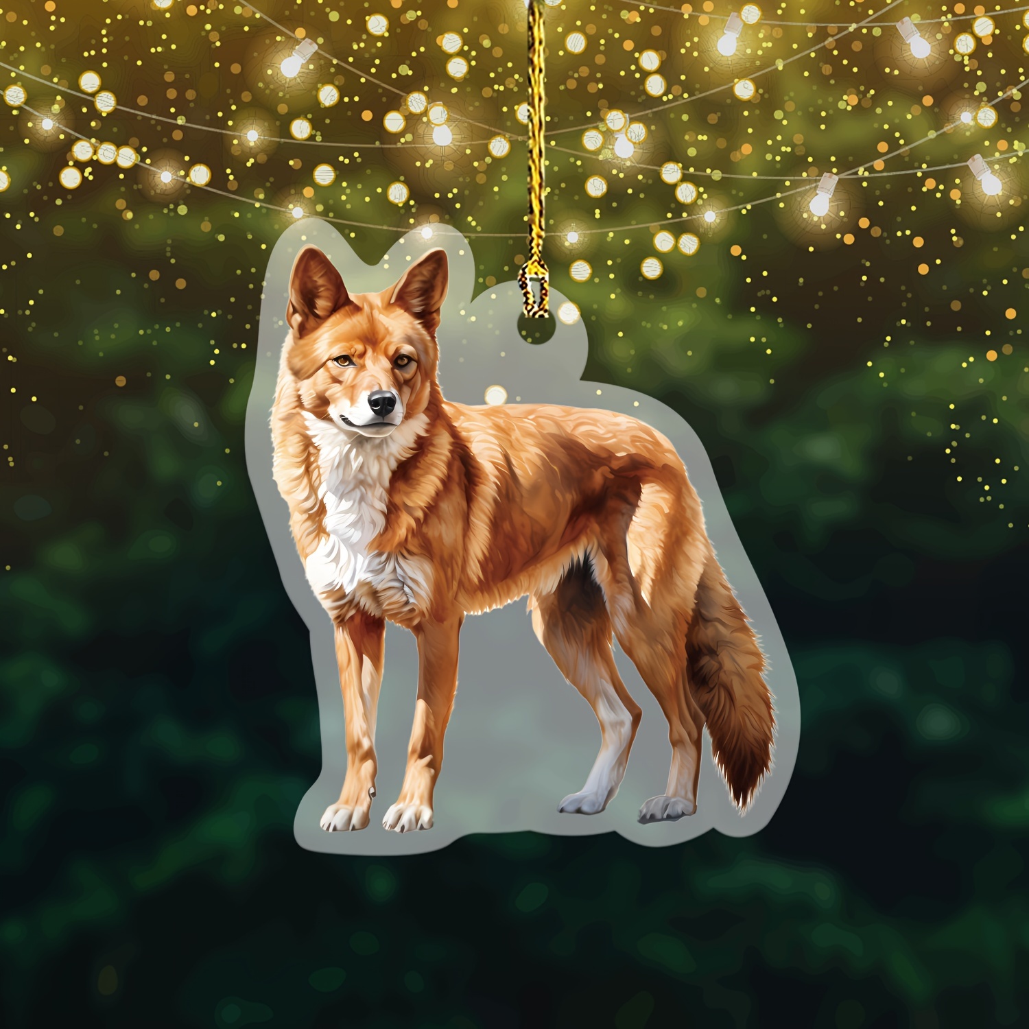 Fox Gift 2d Flat Acrylic Pendant Car Mirror - Temu