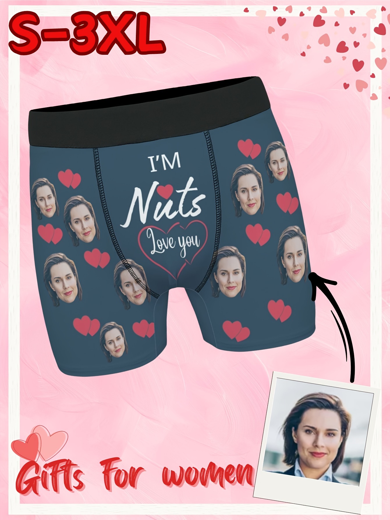 Custom Men's Underwear Face Photo Personalized Boxer Briefs - Temu ...