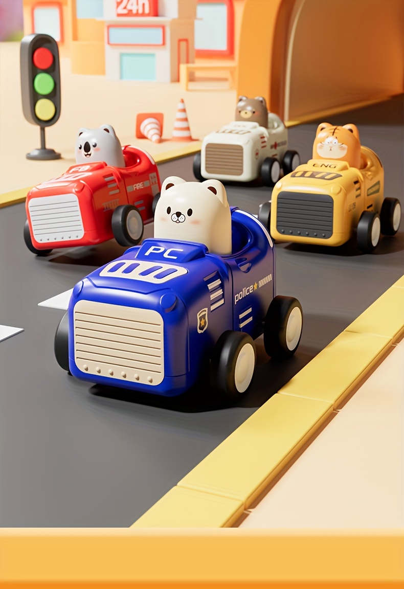 Cute Animal Pull back Toy Cars Kids Durable Inertia powered - Temu