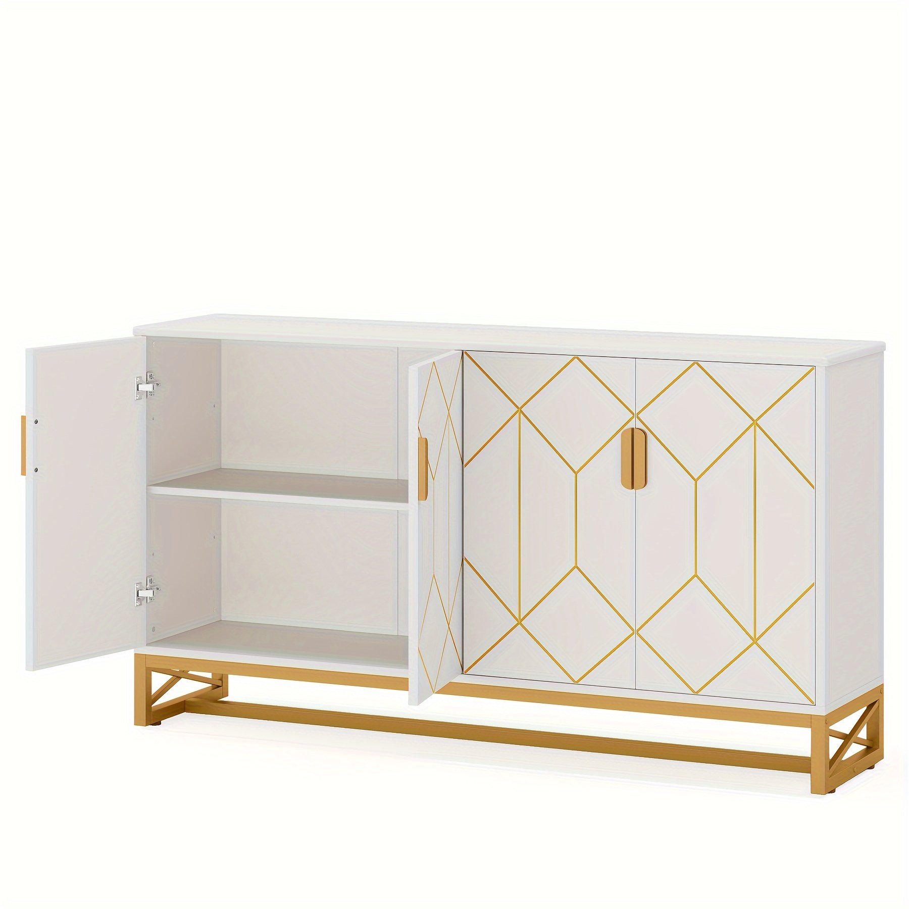 Modern Sideboard Buffet Kitchen Storage Cabinet 4 Diamond - Temu