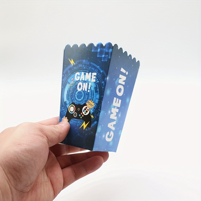 Video Game Party Treat Boxes Blue Open top Popcorn Box - Temu Ireland