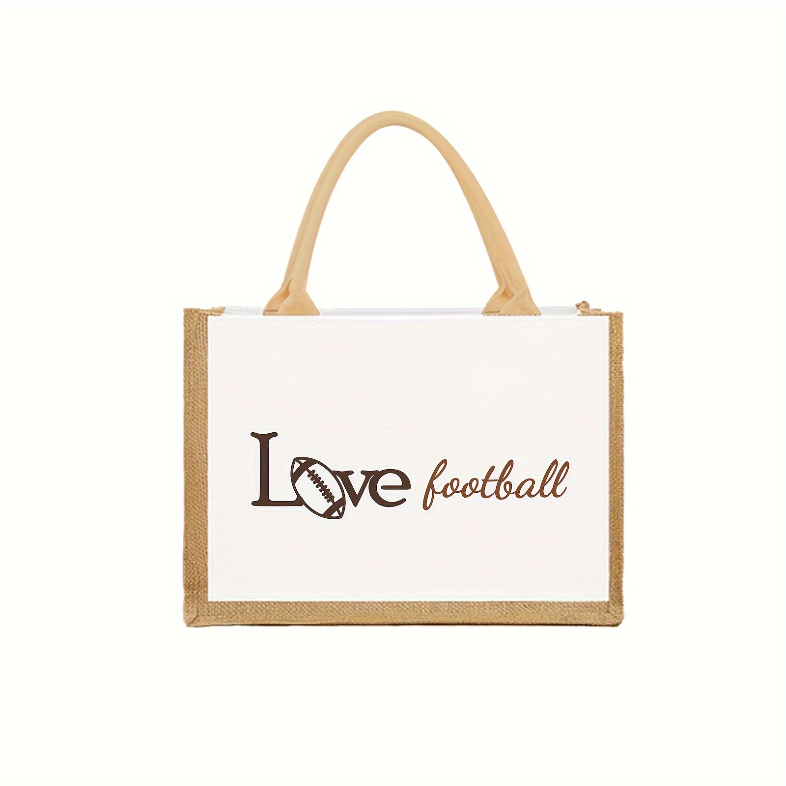 Trendy Rugby Diy Letter Style Pattern Tote Bag ( Name - Temu United Kingdom