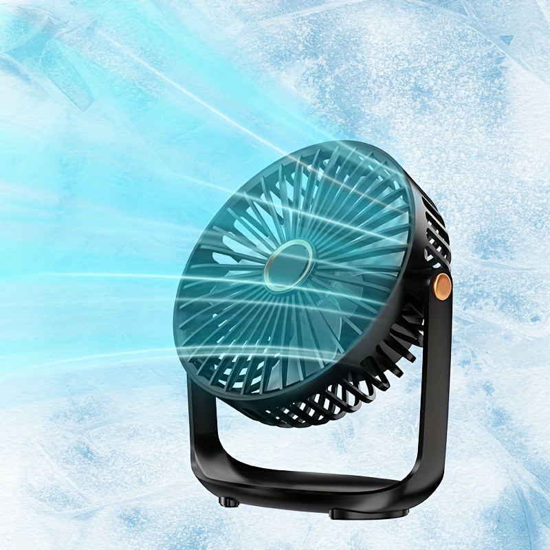 Portable Usb Rechargeable Fan Transparent Blade Back Light - Temu