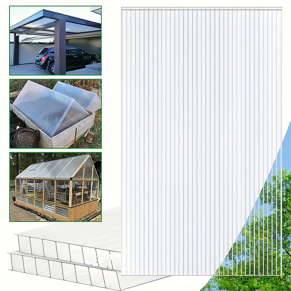 Greenhouse Using Clear Plastic Wavy Panels Transparent Polycarbonate
