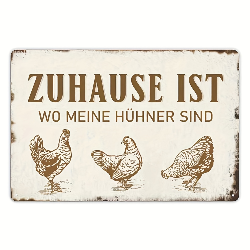Retro Rooster Metal Tin Sign - Temu