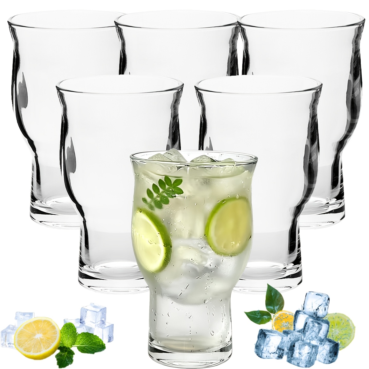 water glass set sold on Temu United States