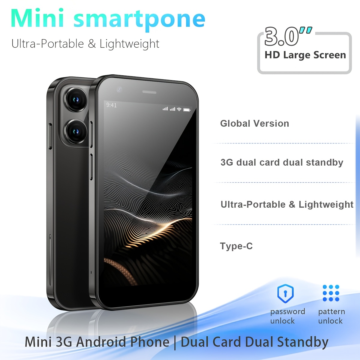 mini phones sold on Temu United States