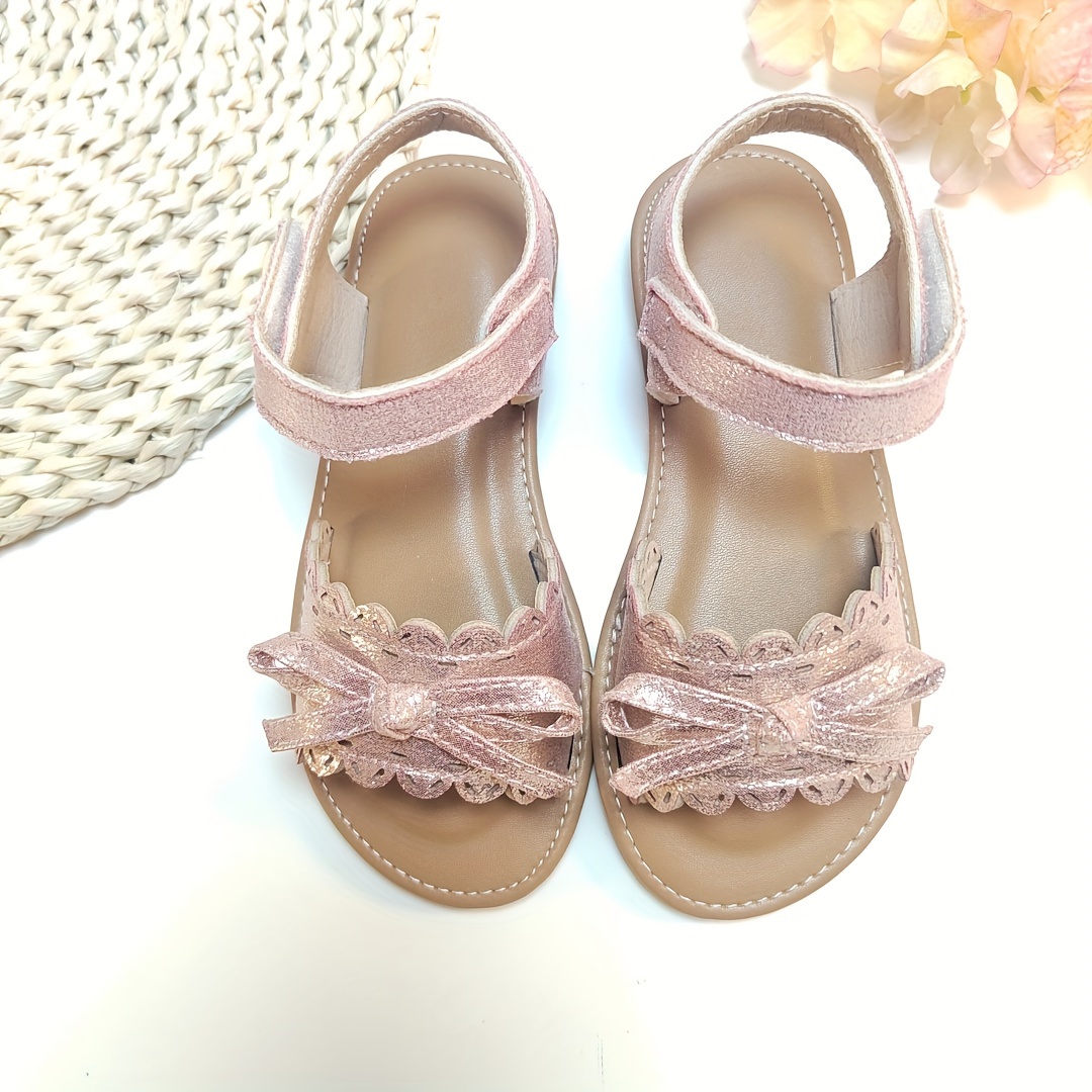 Trendy Cute Bowknot Open Toe Sandals Girls Breathable - Temu United Kingdom