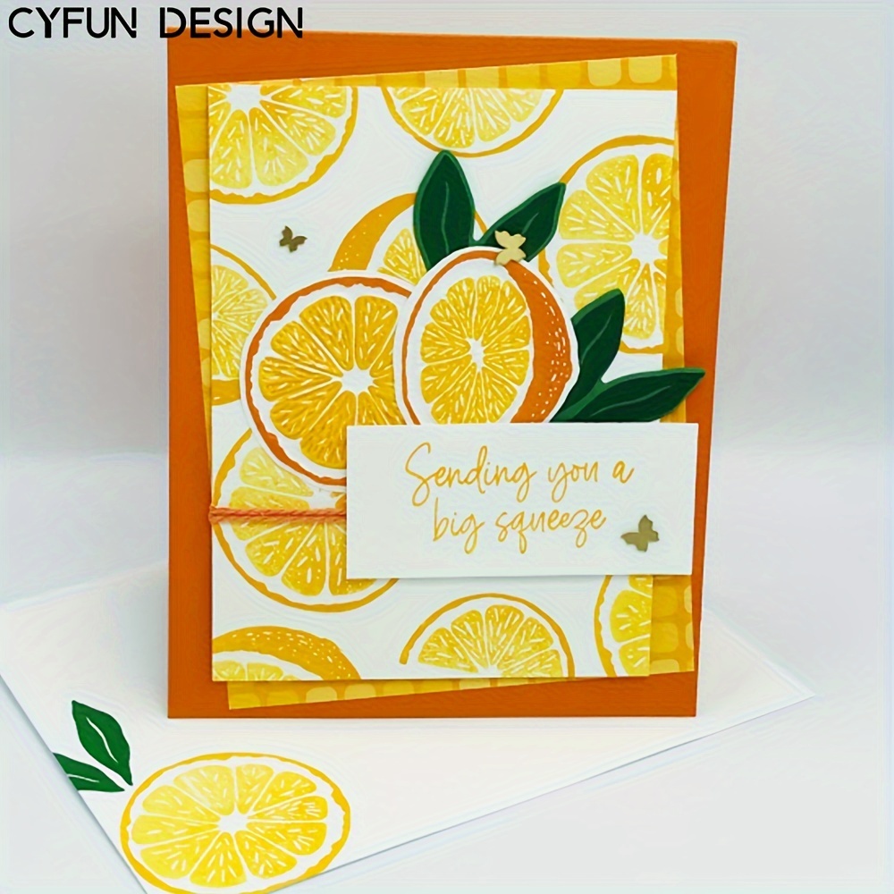 Cyfun Design 3d Embossing Folder Metal Die Set Sweet Citrus - Temu