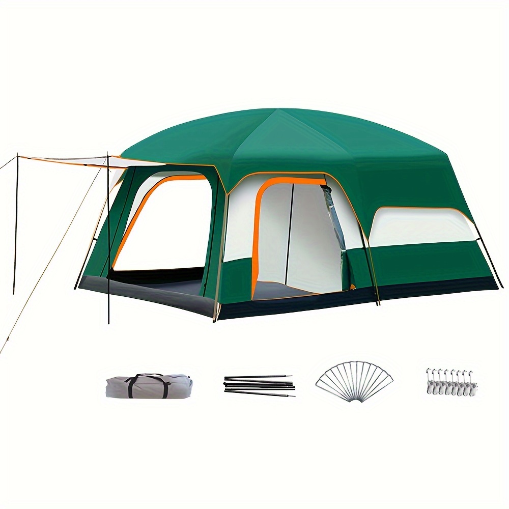Luxury Tents For Camping Large Family Tent With Rooms 4 12 People Waterproof Two Bedroom living Room Design