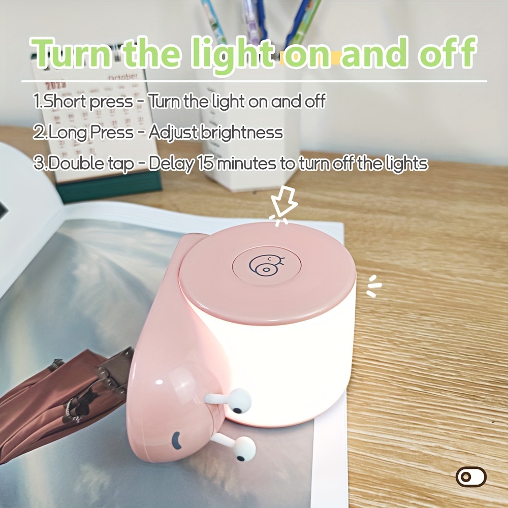 New Multi Functional Magnet Wall Mounted Snail Night Light - Temu ...