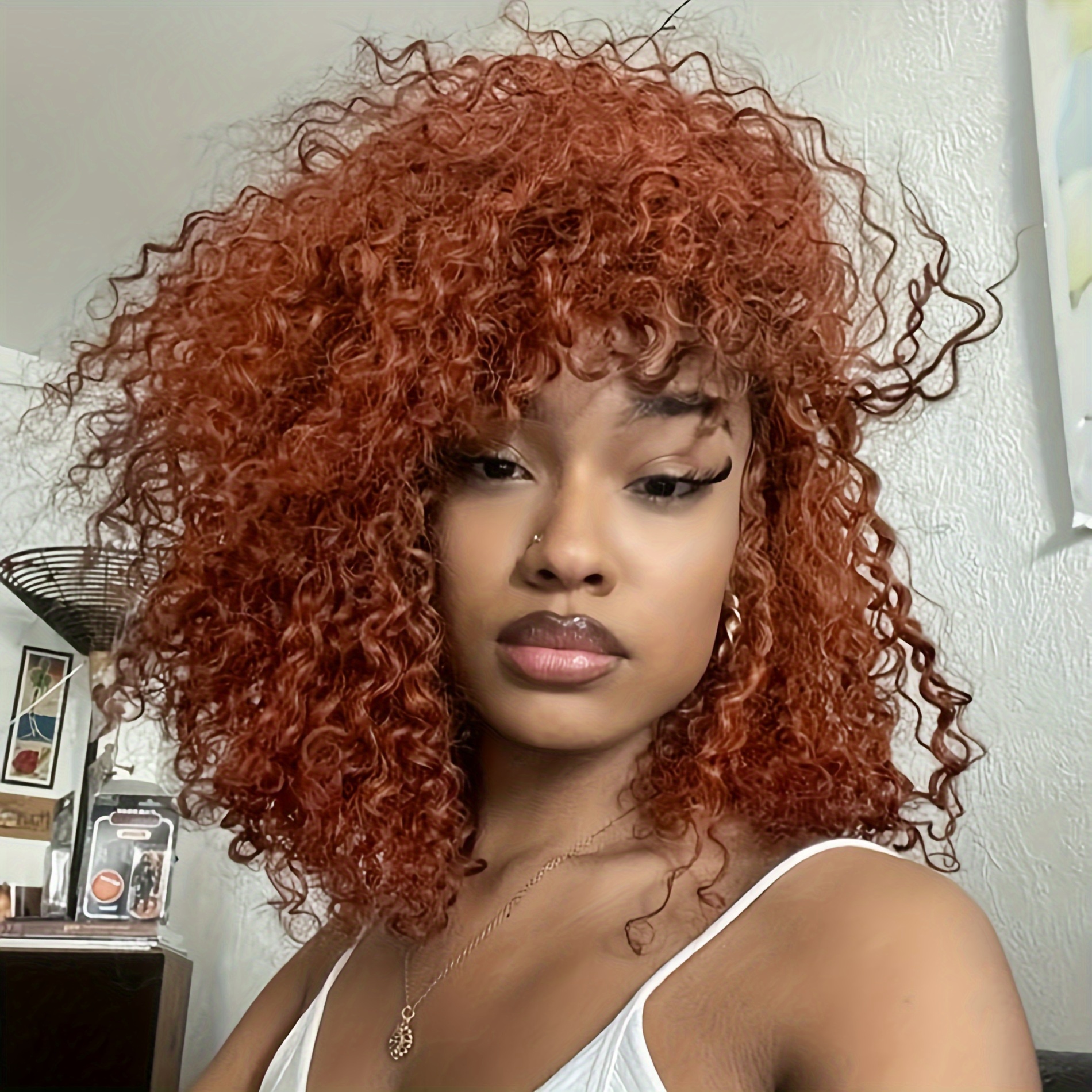 synthetic hair afro curly wigs women affordable curly wigs Temu