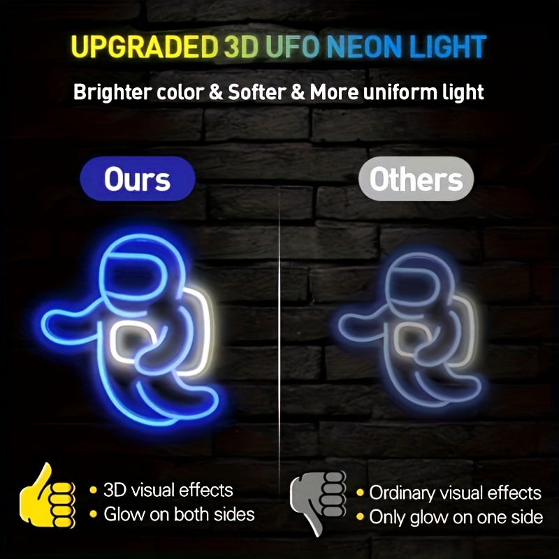 Astronaut Neon Led Signs Bedroom Wall Decor Usb - Temu Canada