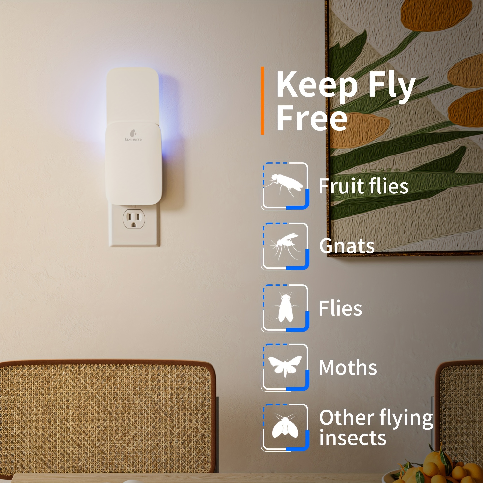 Plug in Flying Insect Trap Uv Attraction Light Indoor Home - Temu