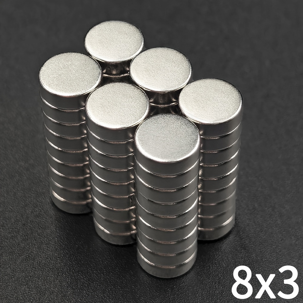 50/100pcs Round Magnet 8x3 Neodymium Magnet N35 8mm X 3mm Permanent ...