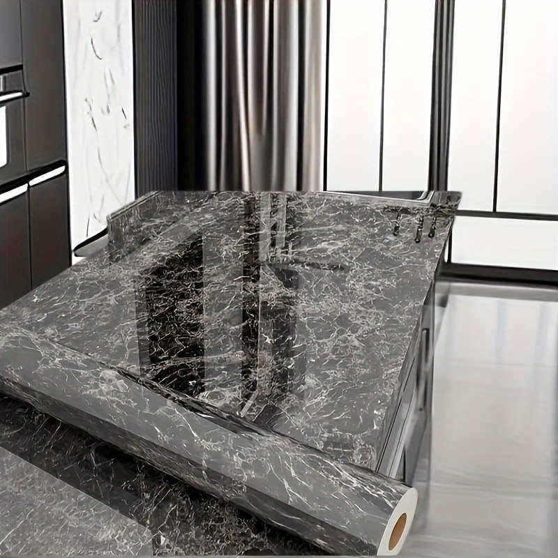 Kitchen Waterproof Oil Resistant Wall Stickers Marble - Temu