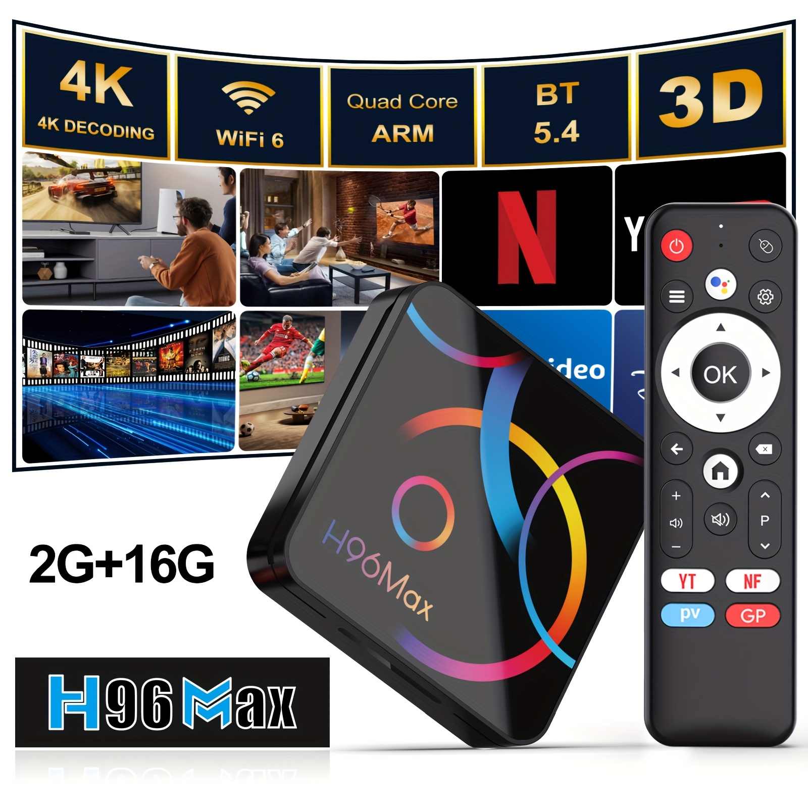 tv box sold on Temu United States